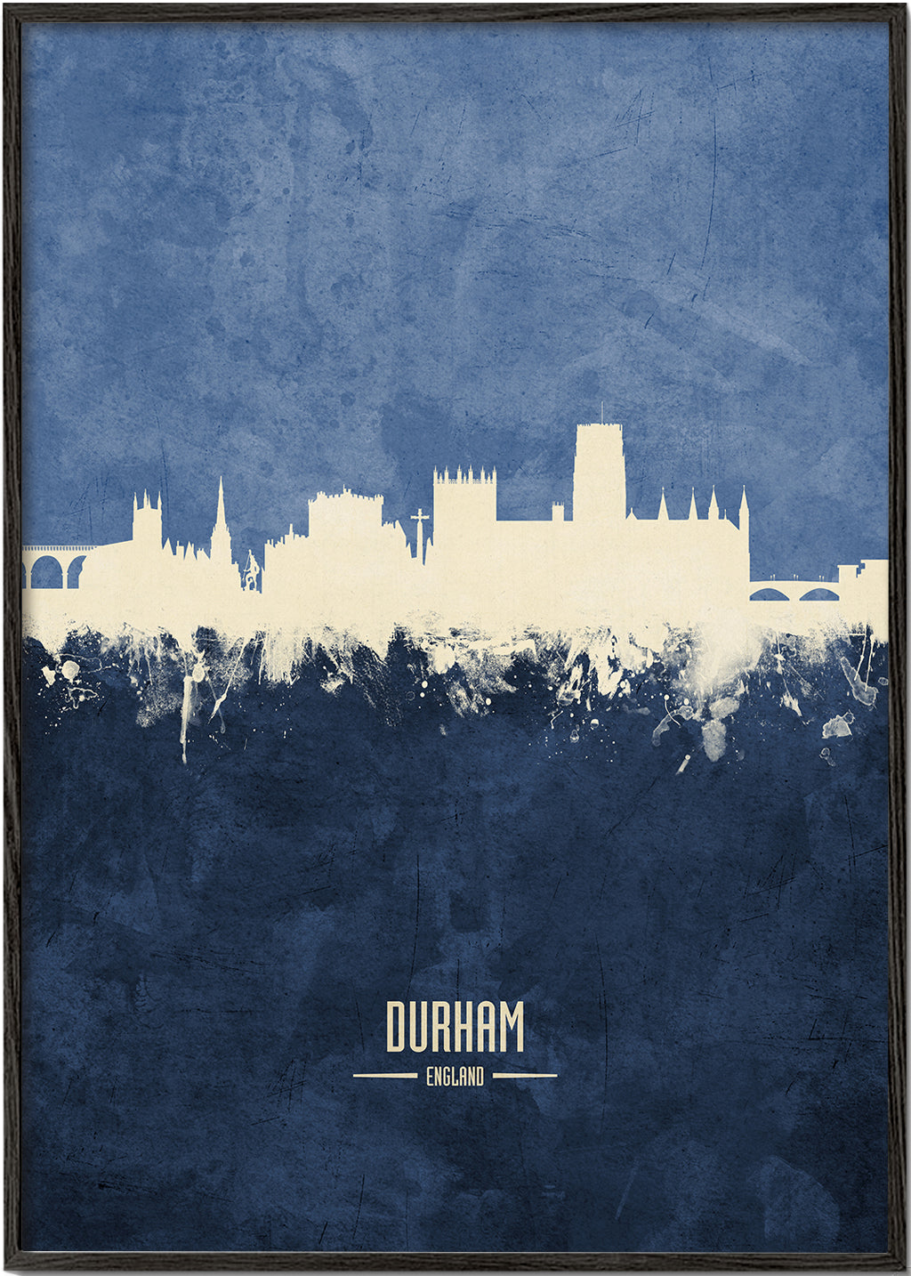 Durham Skyline blue poster | Wall art, framed prints and posters – Artesta