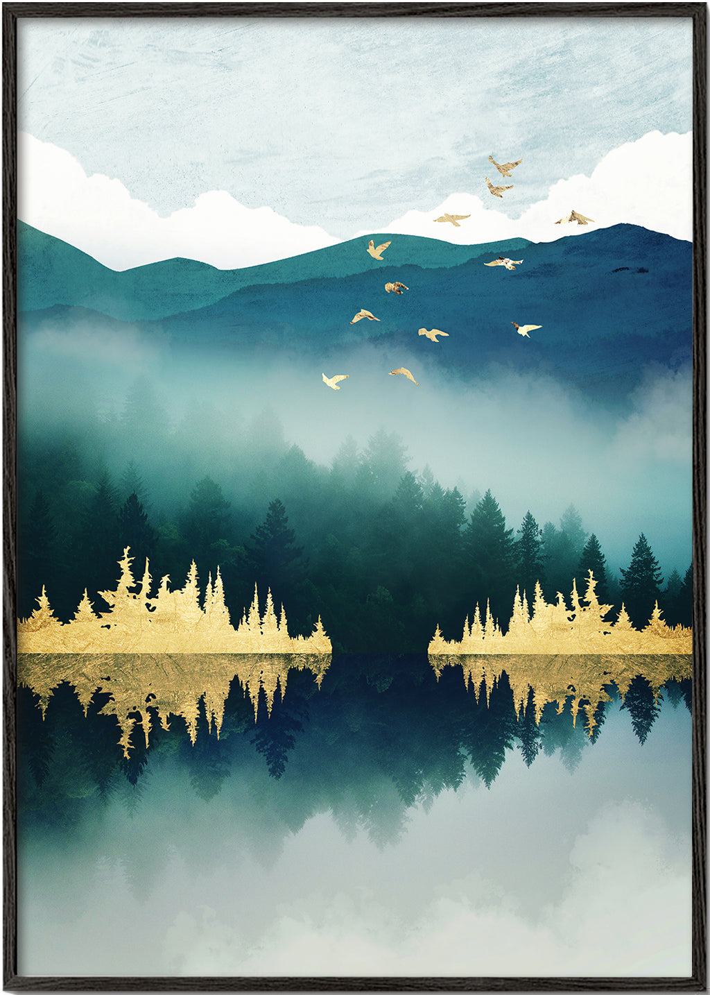 Mist Reflection scandinavian poster | Wall art, framed prints and ...